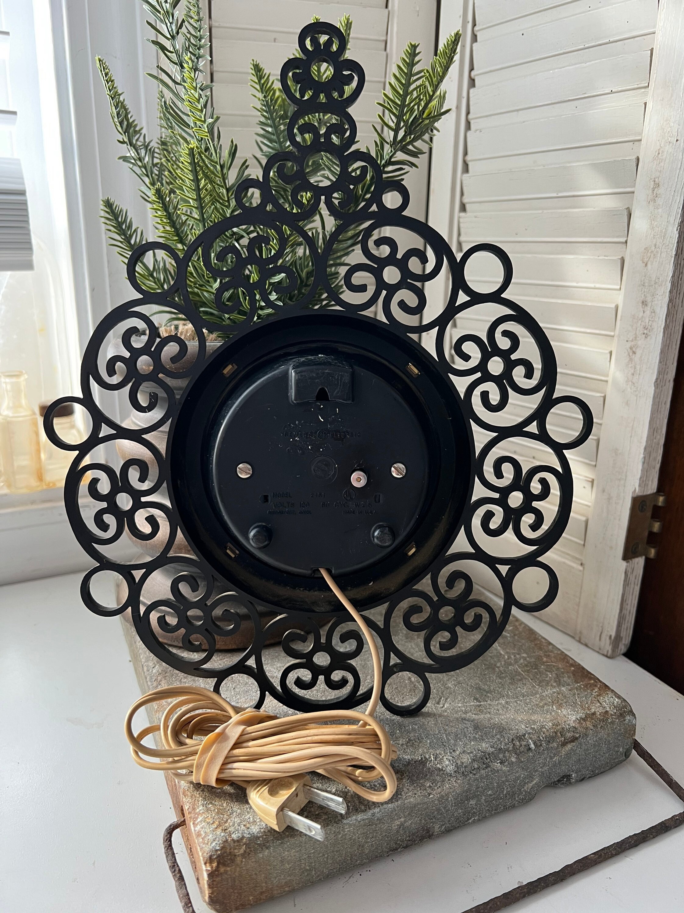 Vintage General Electric Black Scroll Wall Mount Electric - Etsy
