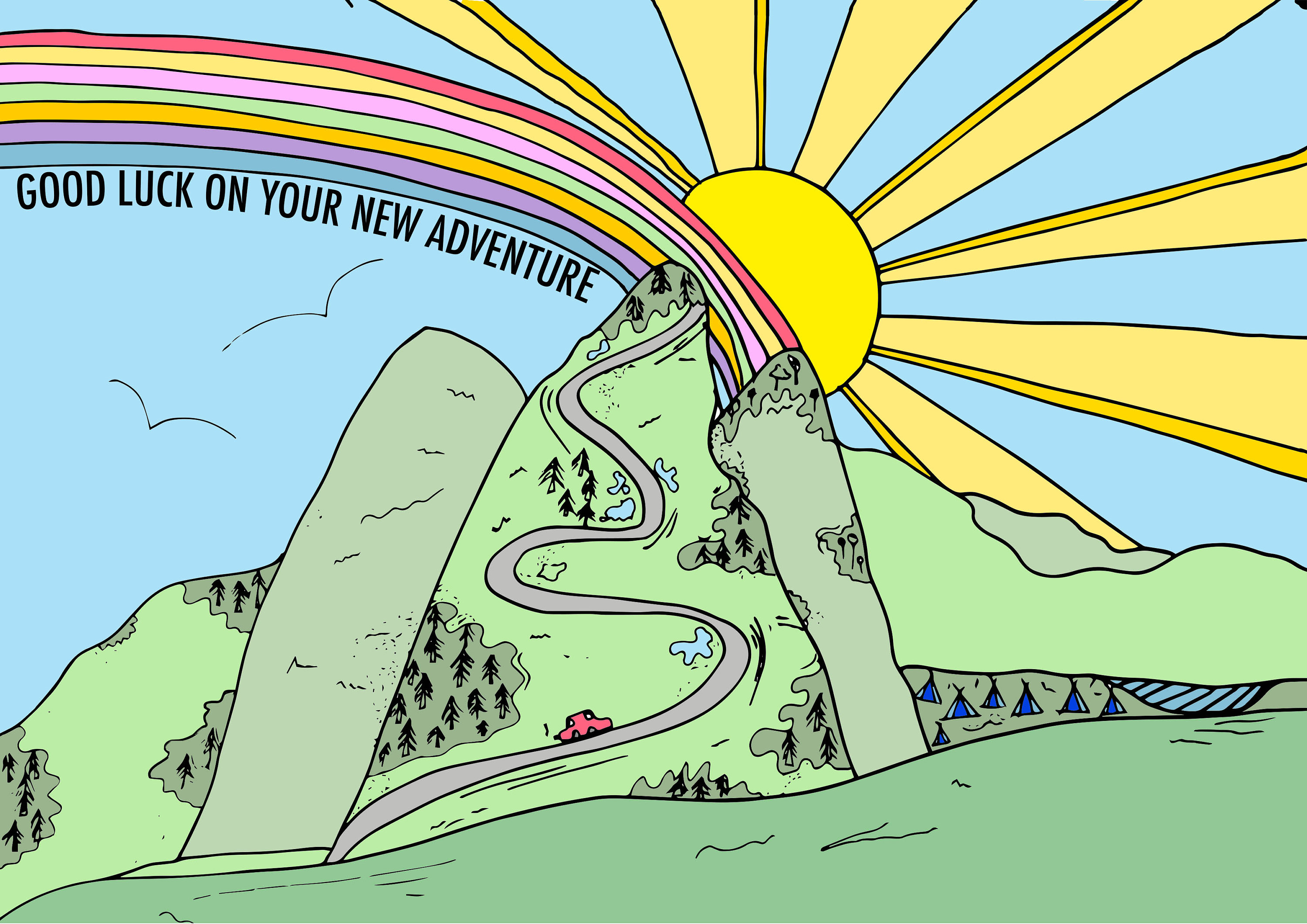 Good Luck Card, New Adventure, Greetings Card, New Beginnings, New ...