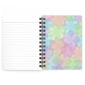 Geometric Pastel Spiral Bound Journal Notebook - Etsy