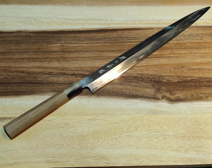 Mizuno Tanrenjo Blue No 1 Honkasumi Japanese Chef's Fuguhiki Yanagiba ...