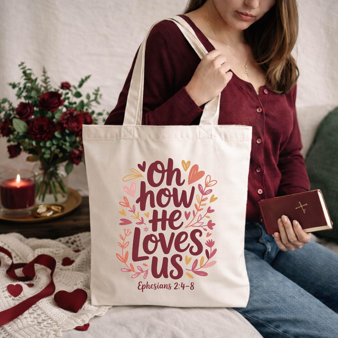Christian Easter - Valentine Tote Bag: Oh How He Loves Us - Etsy