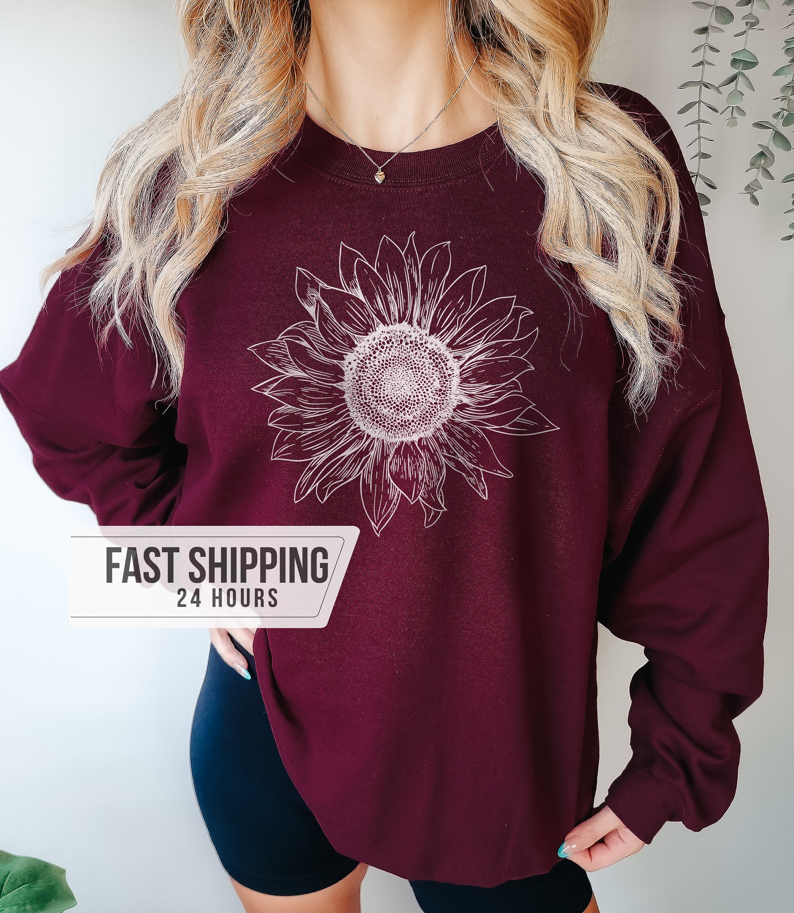 Sunflower Sweatshirt, Sunflower Gift, Flower Girl Gifts, Womens Gift ...