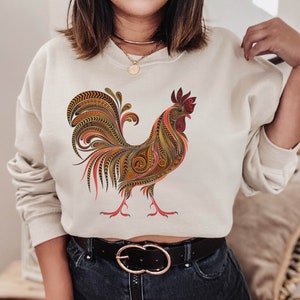 Chicken Sweatshirt, Farm Life Apparel, Chicken Lover Gift, Cute ...