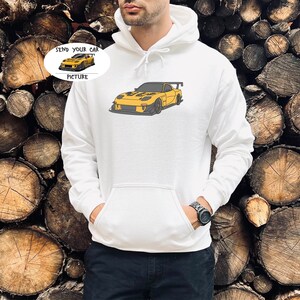 CHEST Custom Portrait Car Sweatshirt, Portrait Hoodie, Car Portrait ...