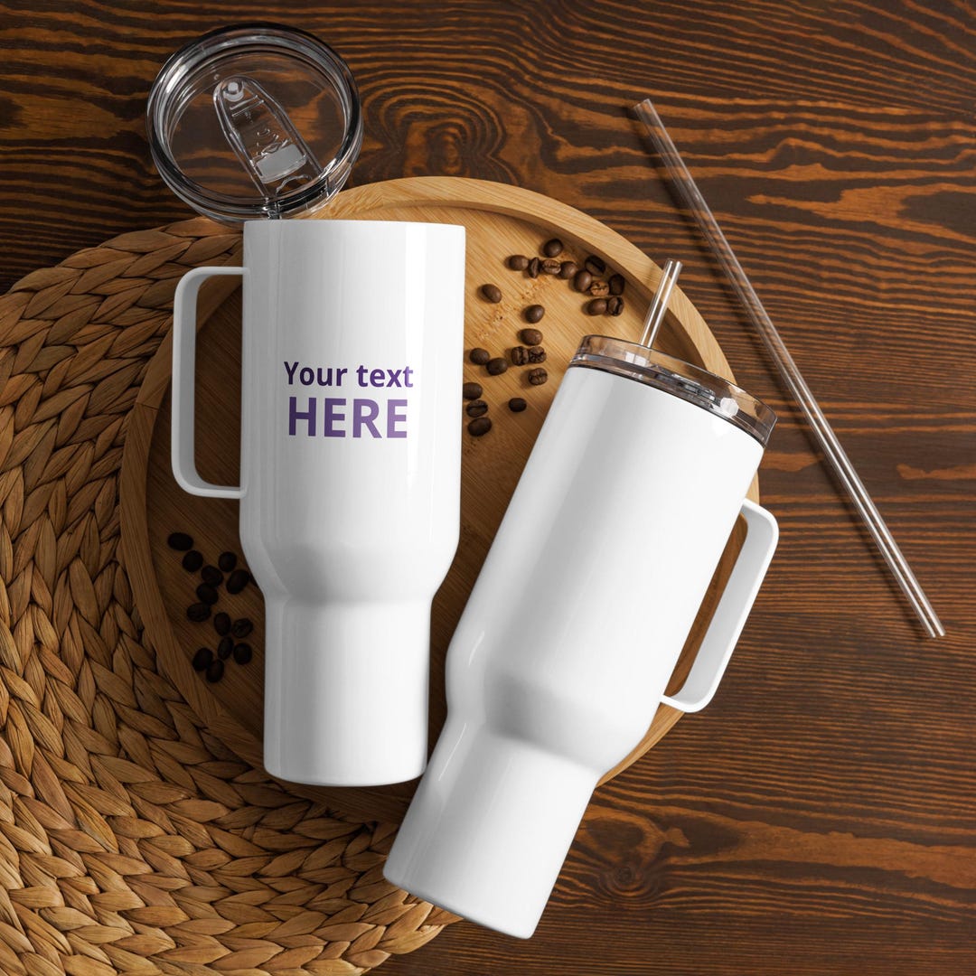 Customizable Travel Mug With a Handle - Etsy