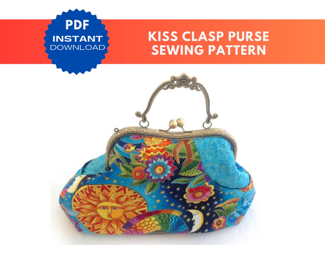 Instant PDF Download Kiss Clasp Purse Pattern Illustrated Instructions ...