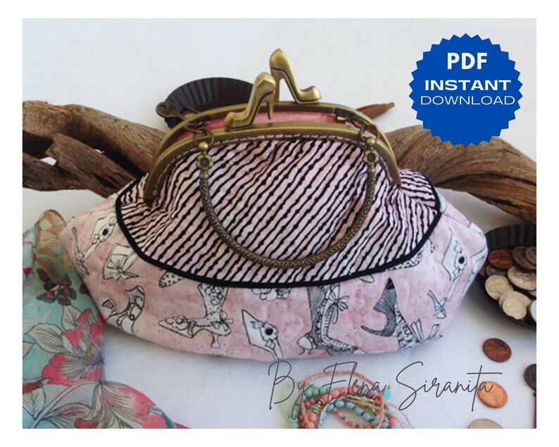 Instant Download Kiss Clasp Purse Sewing Pattern Illustrated Step by ...