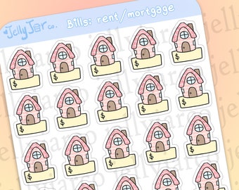 Happy Home Payment Rent Monthly Reminder Tracker Cute Kawaii Planner ...