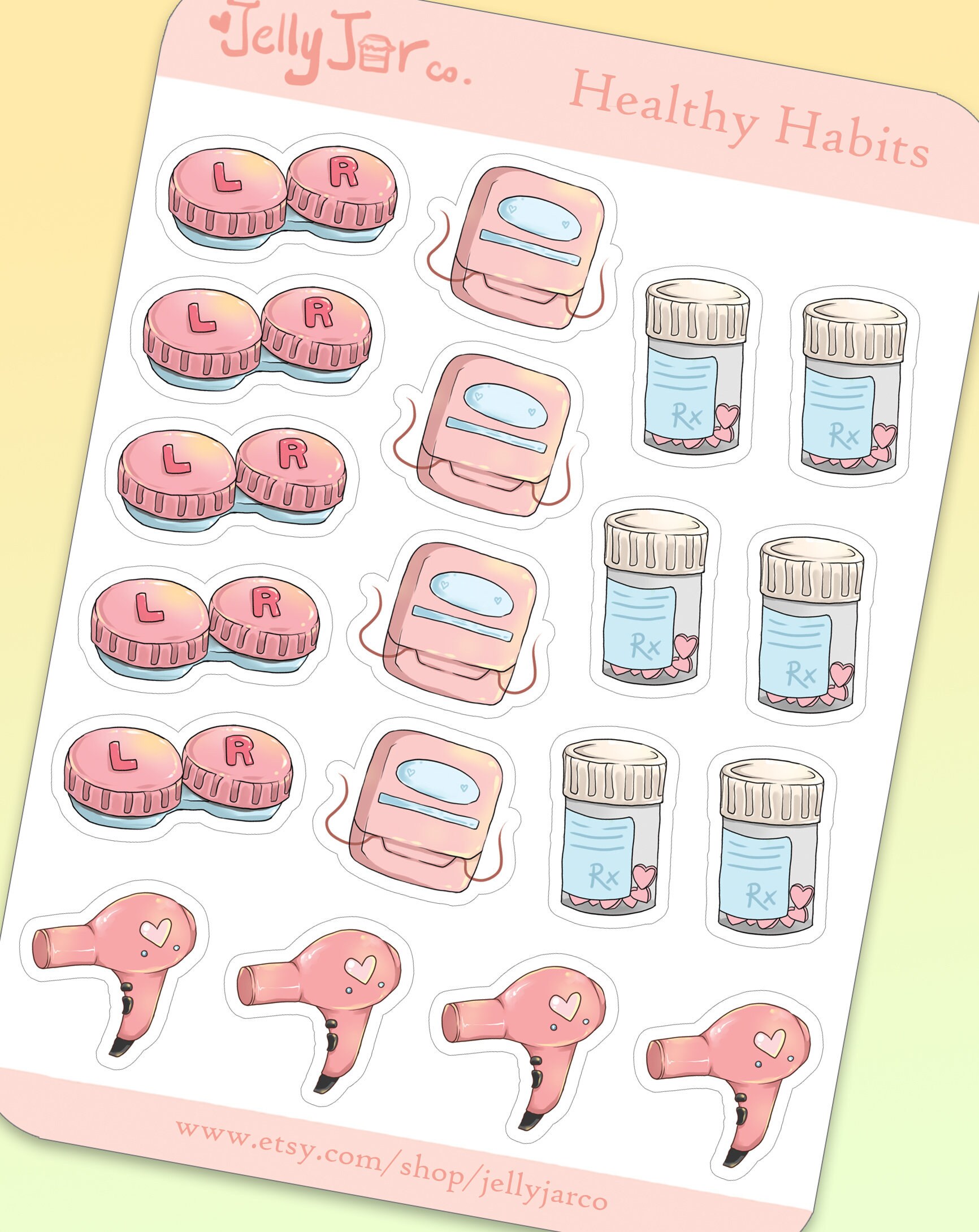 Healthy Habits Planner Stickers | Etsy