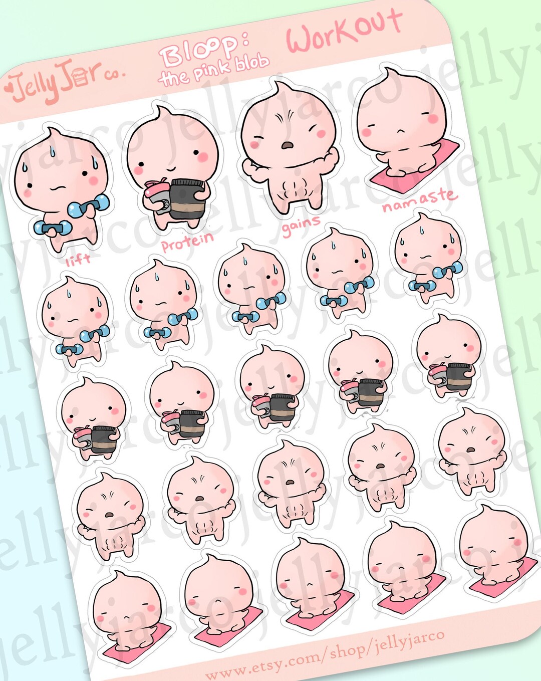 Bloop Exercise Workout Agenda Planner Stickers - Etsy
