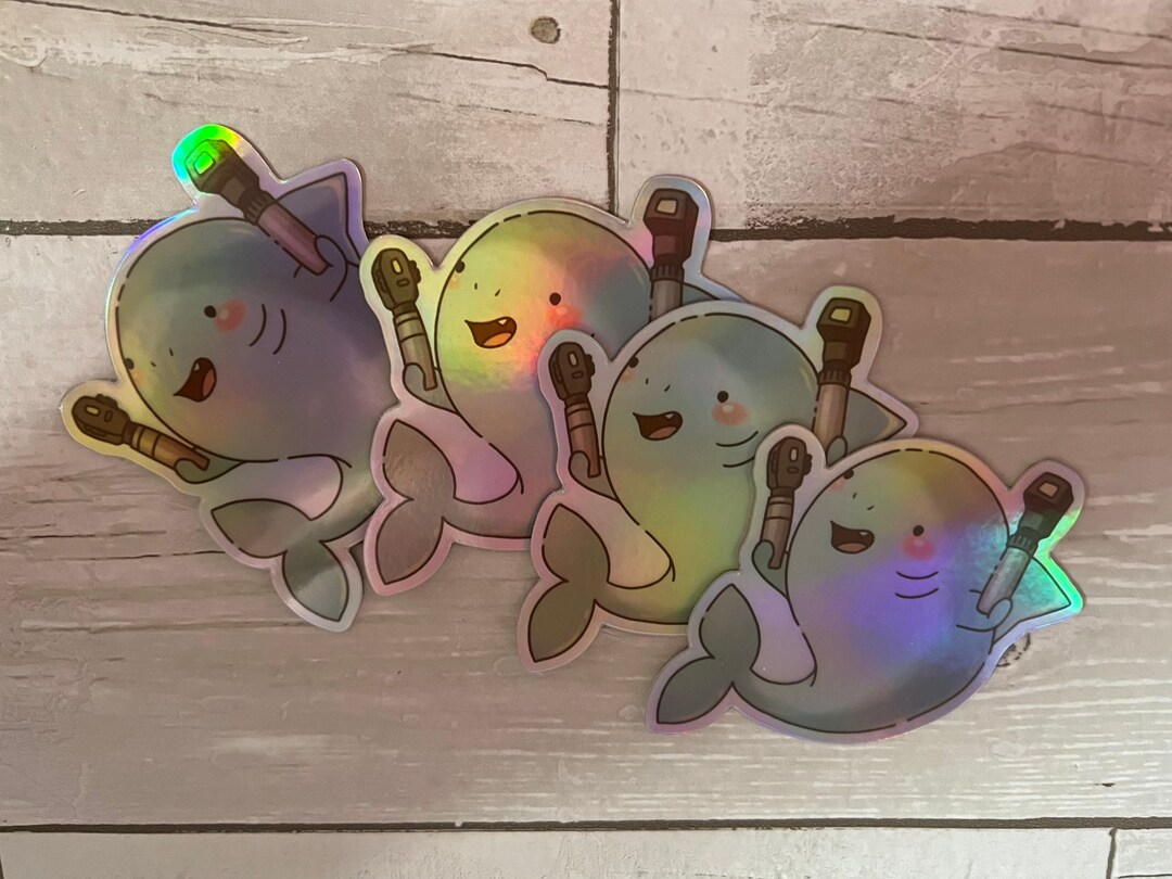 Optometry Holographic Shark Sticker Eye Care Glasses Optometrist Cute ...
