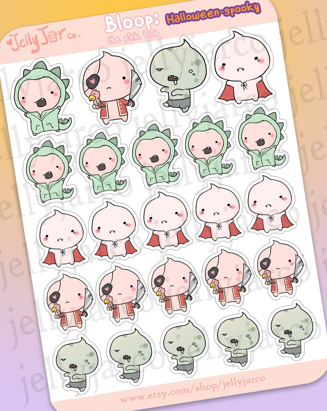 Bloop Halloween Spooky Scary Planner Stickers - Etsy
