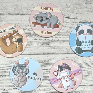 Optometry Stickers for Children's Eye Exam in Bulk Eye Care Glasses ...