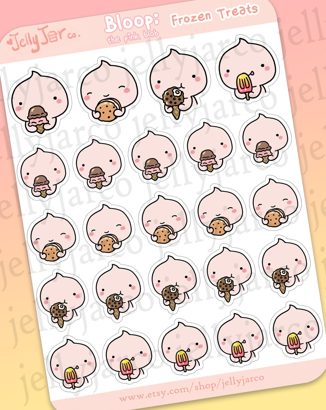 Bloop Cold Treats Frozen Icecream Popsicle Planner Stickers - Etsy