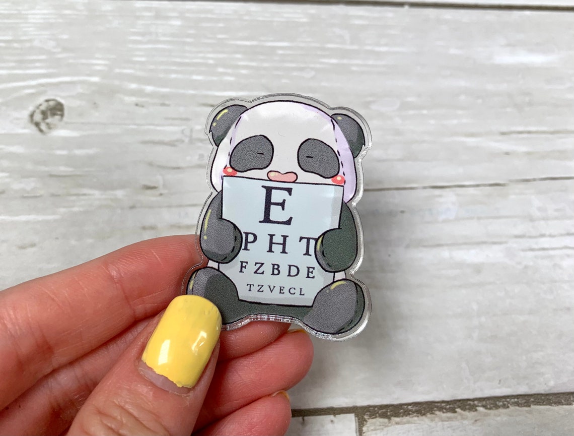 Optometry Panda Eye Chart Eye Exam Optometrist Student - Etsy