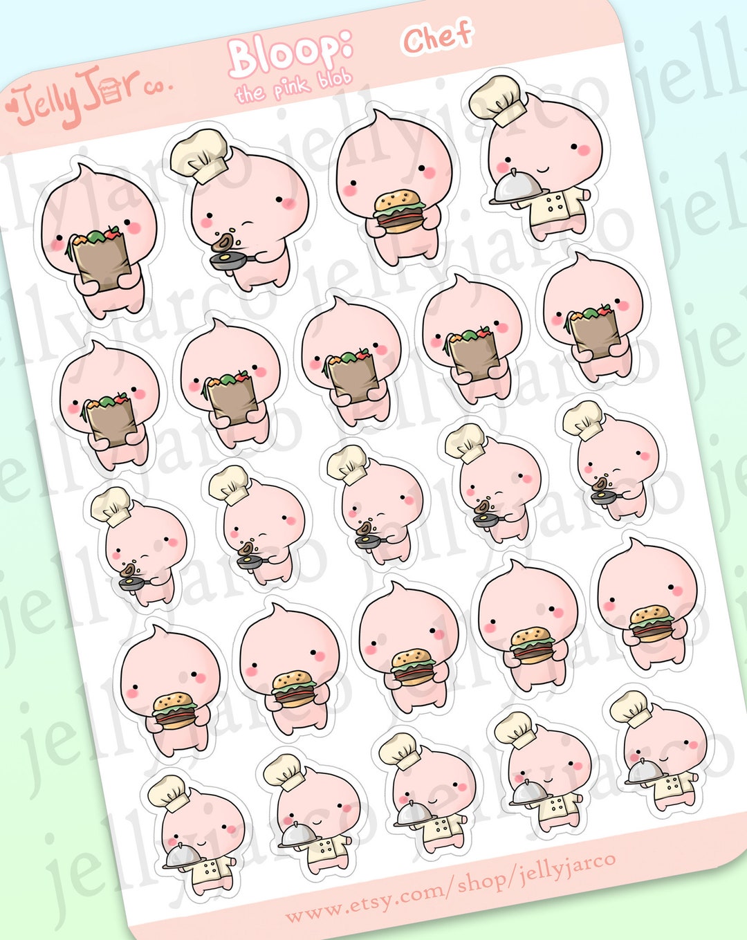 Bloop Chef Cooking Food Planner Agenda Stickers - Etsy