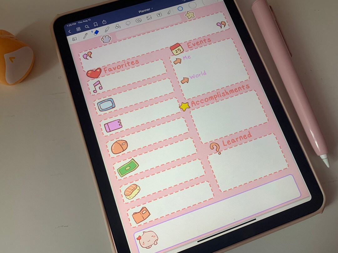 Digital Planner Goodnotes Month in Review Monthly Favorites Summary ...