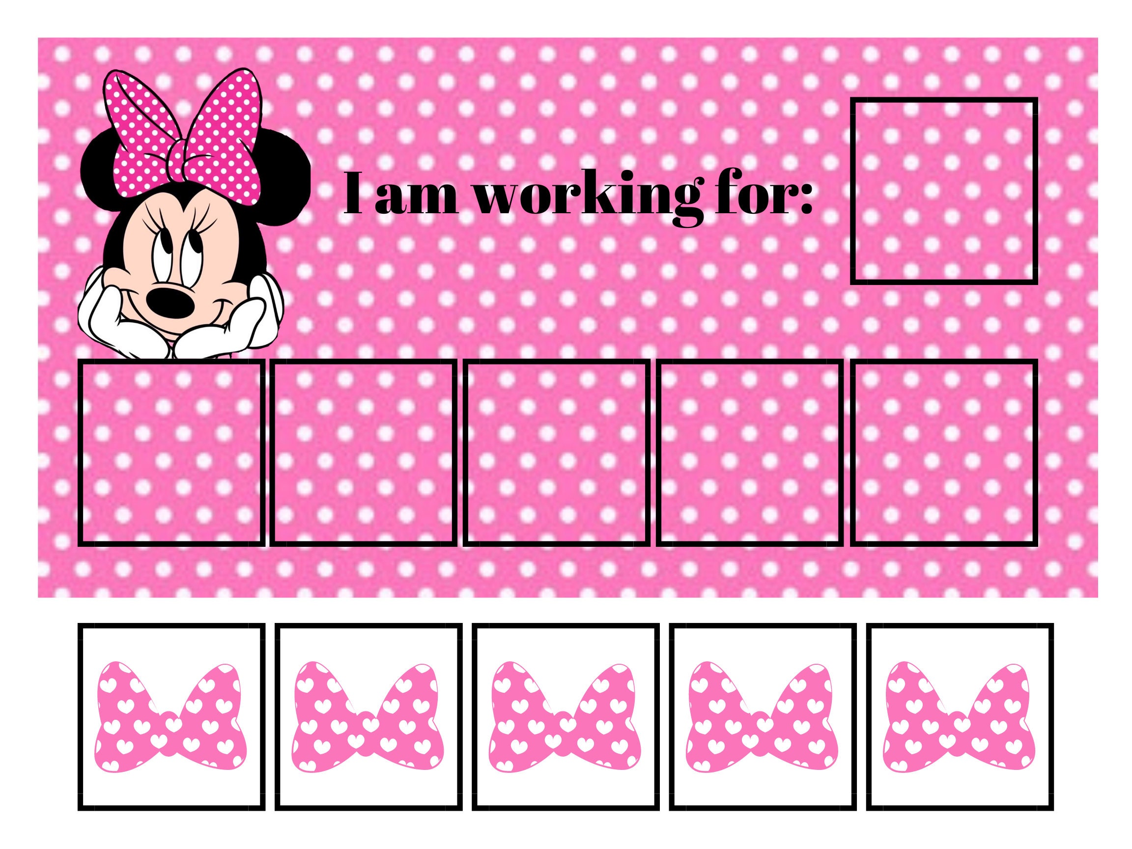 Minnie Mouse Token Board - Etsy