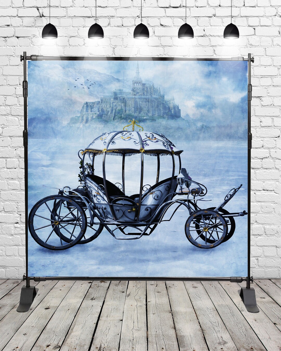 Pumpkin Cart Castle Baby Newborn Photo Backdrops Booth Children ...