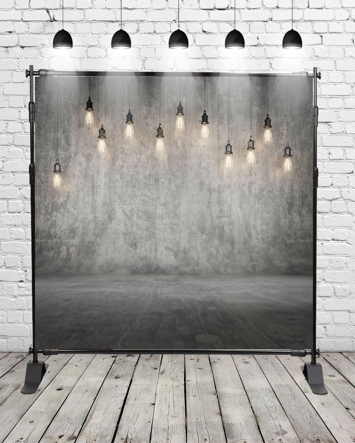 Gray Wall Lighting Photo Backdrops Booth Seamless Wedding | Etsy