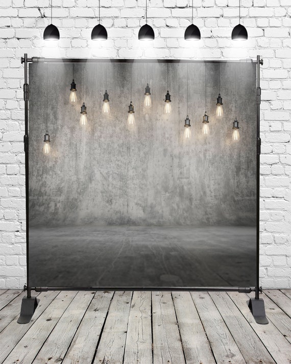 Gray Wall Lighting Photo Backdrops Booth Seamless Wedding | Etsy