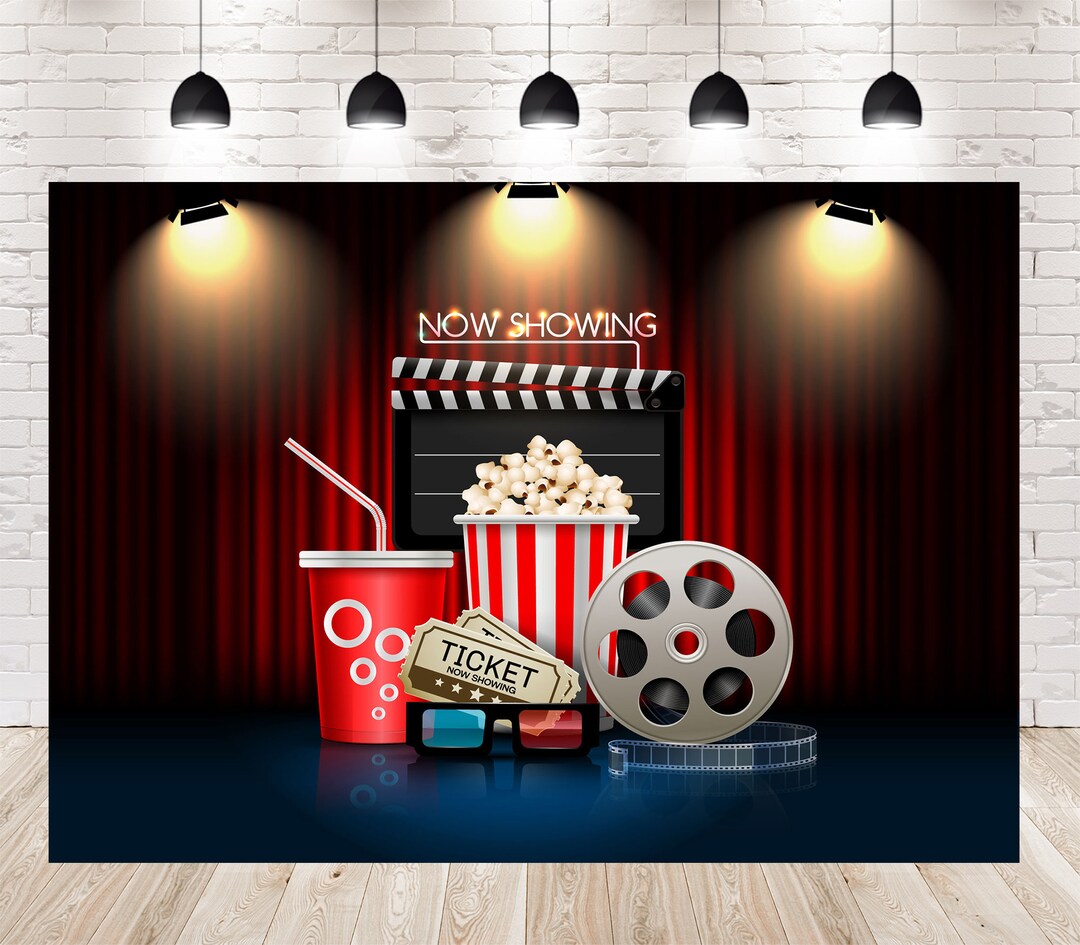 Cinema Theater Curtain Backdrop: Movie Night Photography Prop - Etsy