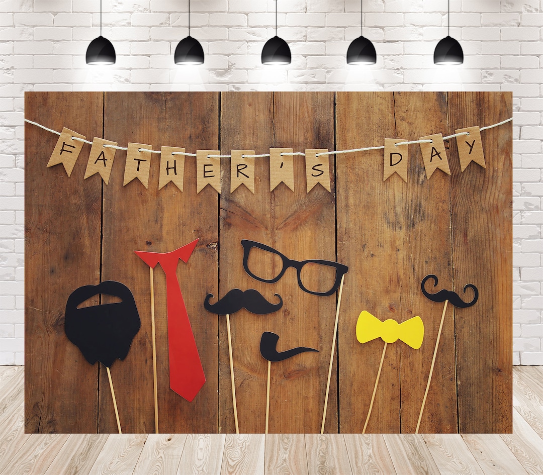 Happy Father‘s Day Wooden Wall Birthday Photo Backdrops Booth ...