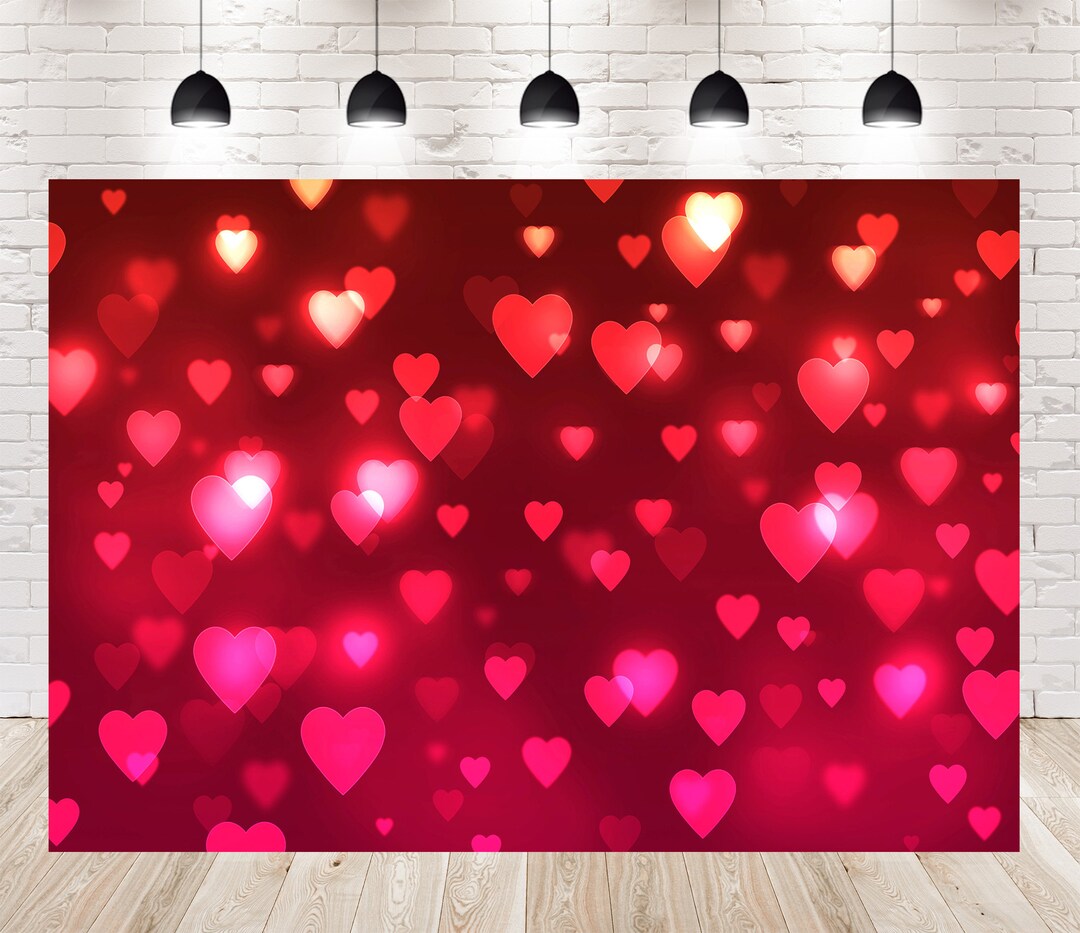 Sparkling Love Hearts Bokeh Newborn Photo Backdrops Booth Romantic ...