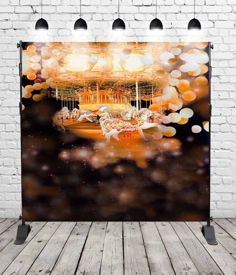 Carousel Kids Photo Backdrops Booth Bokeh Spots Photography Children ...