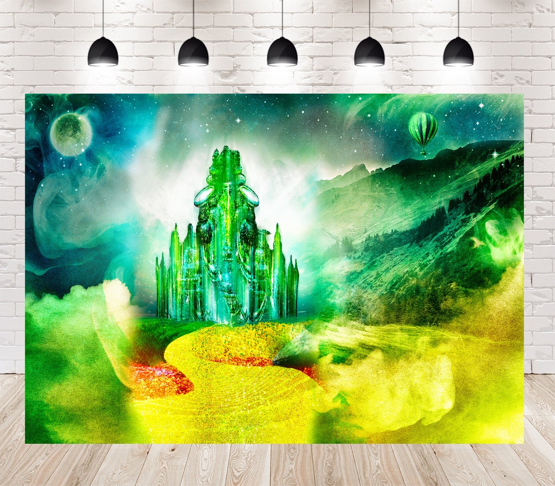 Emerald City Photo Backdrop: Fantasy Universe, Starry Sky, Moon - Etsy