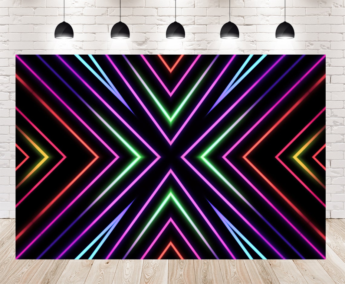 Color Neon Light Radioactivity Photo Backdrops Booth Photography ...