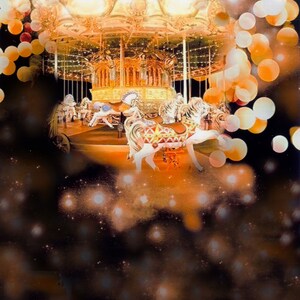 Carousel Kids Photo Backdrops Booth Bokeh Spots Photography Children ...