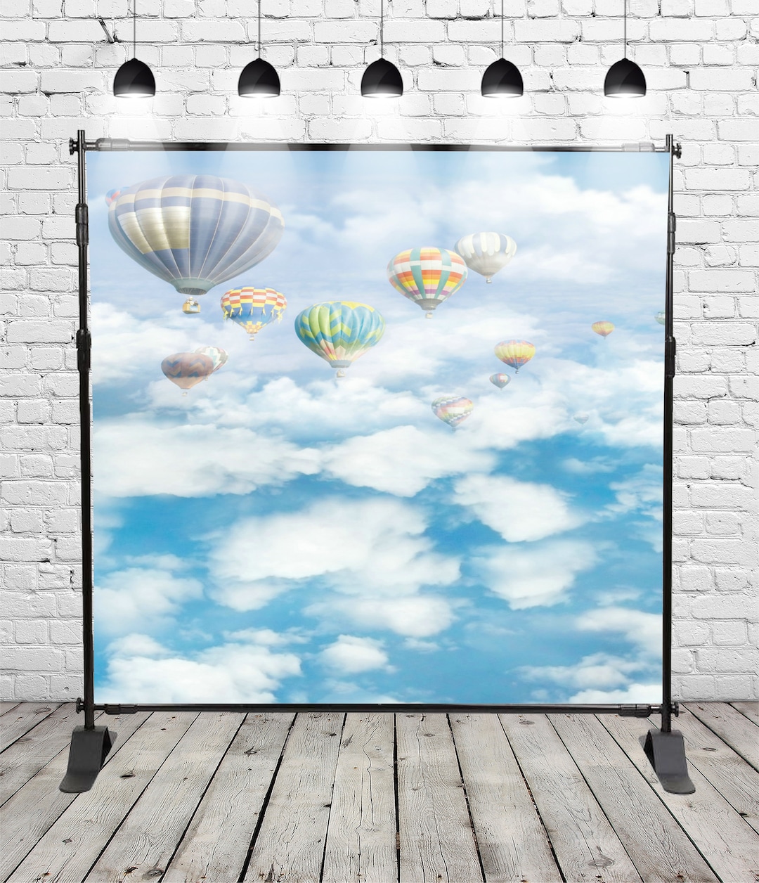 Balloon Newborn Baby Photo Backdrops Booth Photography Blue Sky and ...