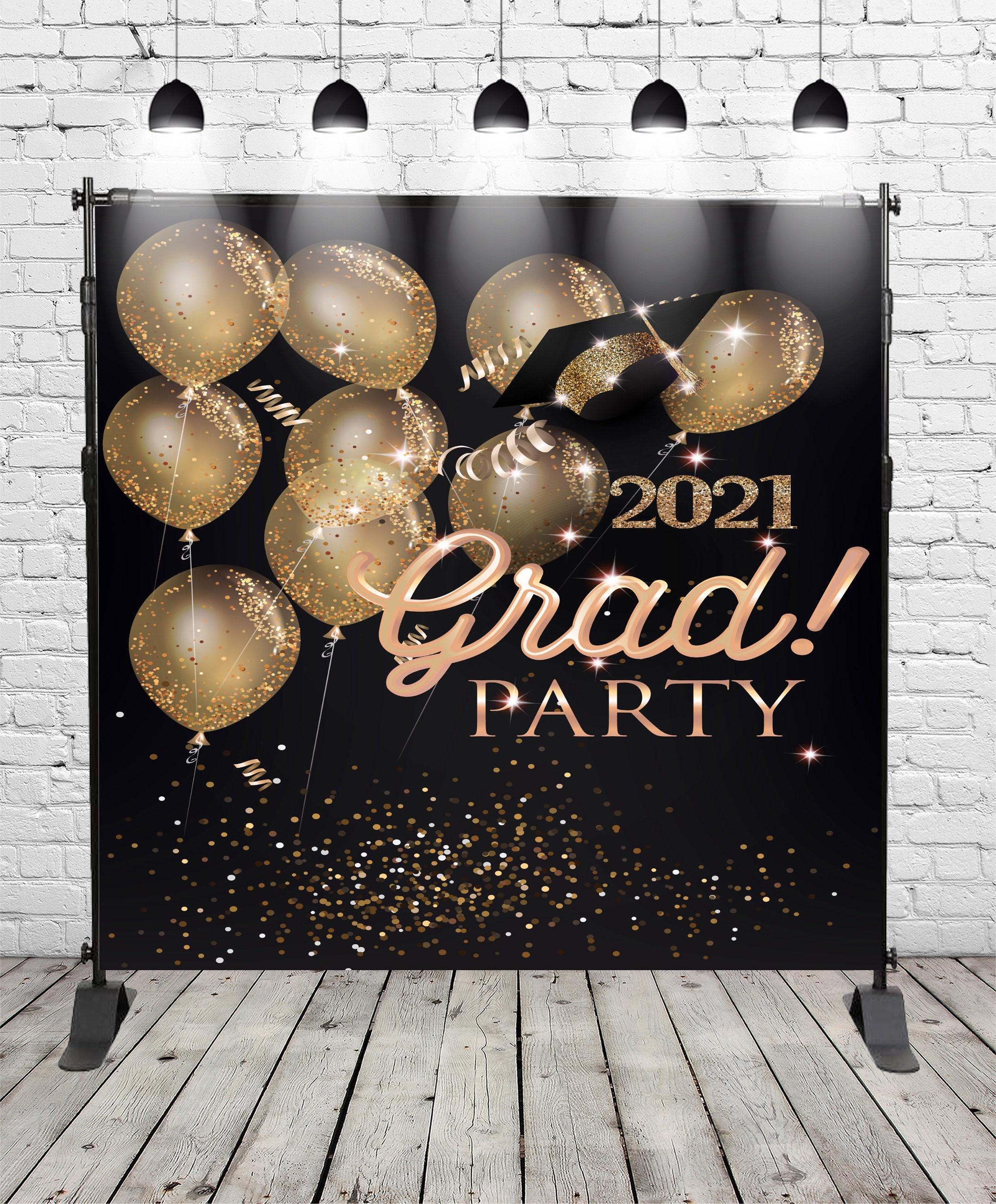 2021 Graduation Party Photo Backdrops Booth Photography Graduation Hat ...