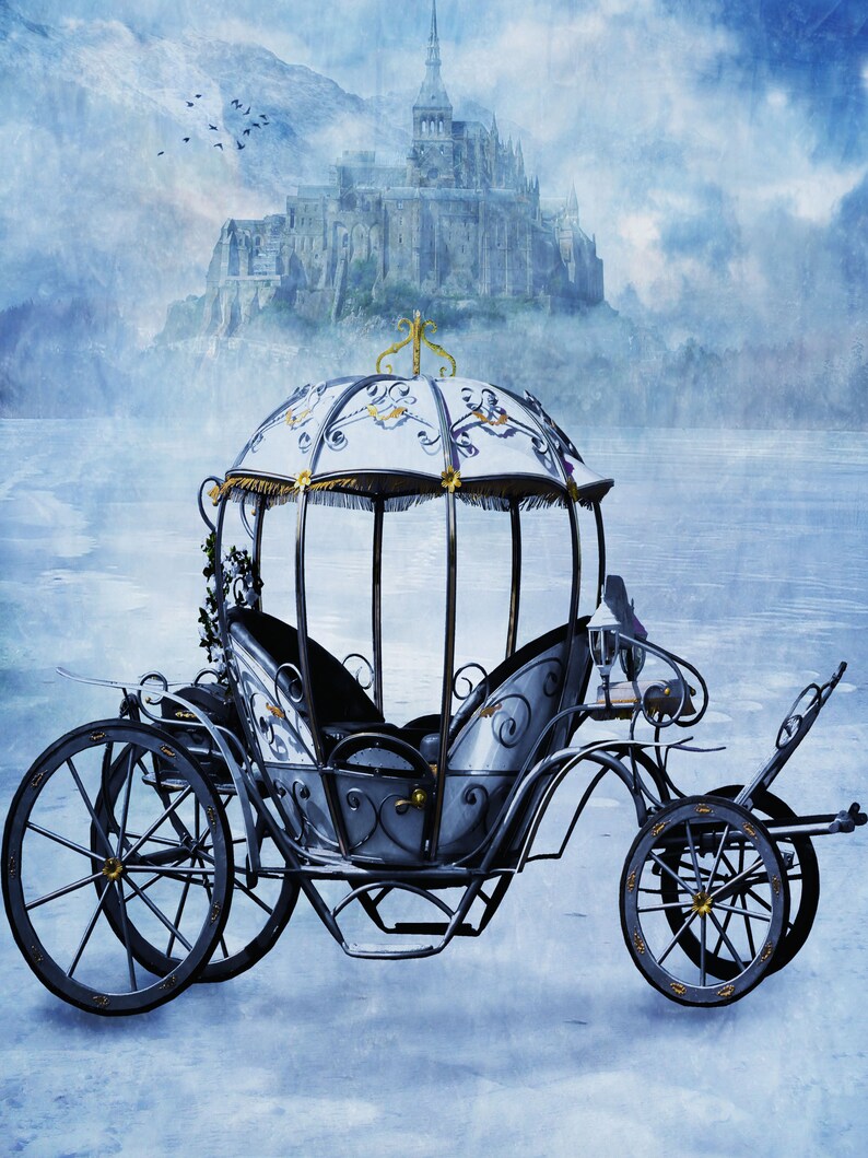 Pumpkin Cart Castle Baby Newborn Photo Backdrops Booth Children ...