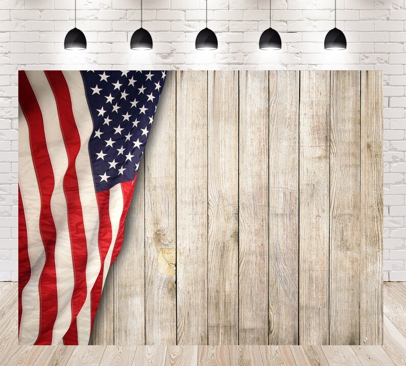 American Flag Wooden Wall Photo Backdrops Booth Photography ...