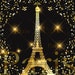 Eiffel Tower Paris Building Gold Photo Backdrops Booth Photography ...