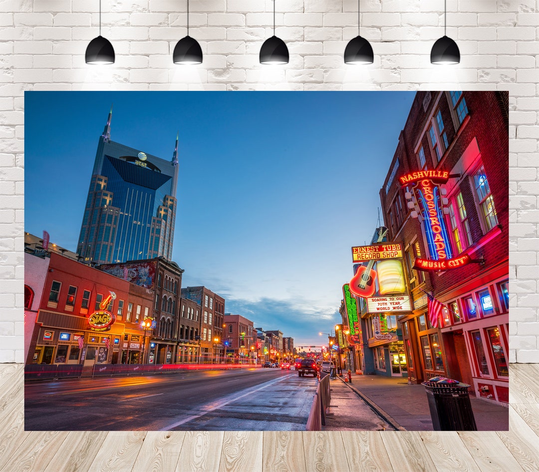 Neon Nashville Broadway Photo Backdrop: Party Photography Studio ...