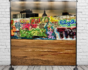 Colorful Graffiti Wall Background Backdrop-baby Shower 80s 90s - Etsy