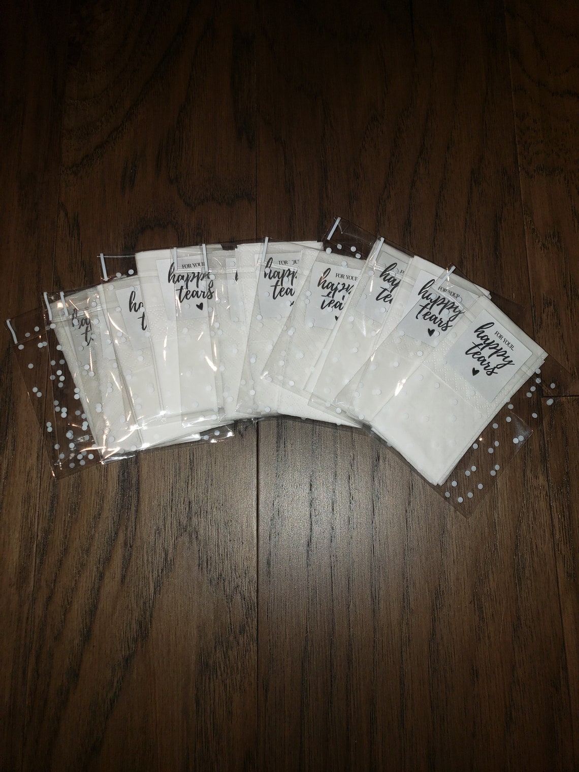 Preassembled Happy Tears Tissue Packs Wedding Favor - Etsy