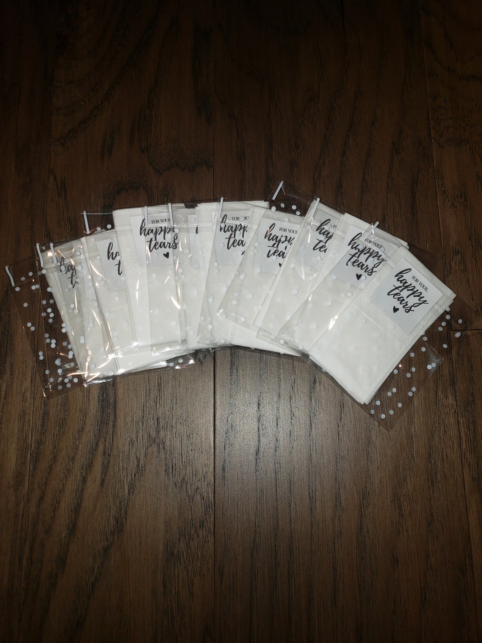 Preassembled Happy Tears Tissue Packs Wedding Favor - Etsy