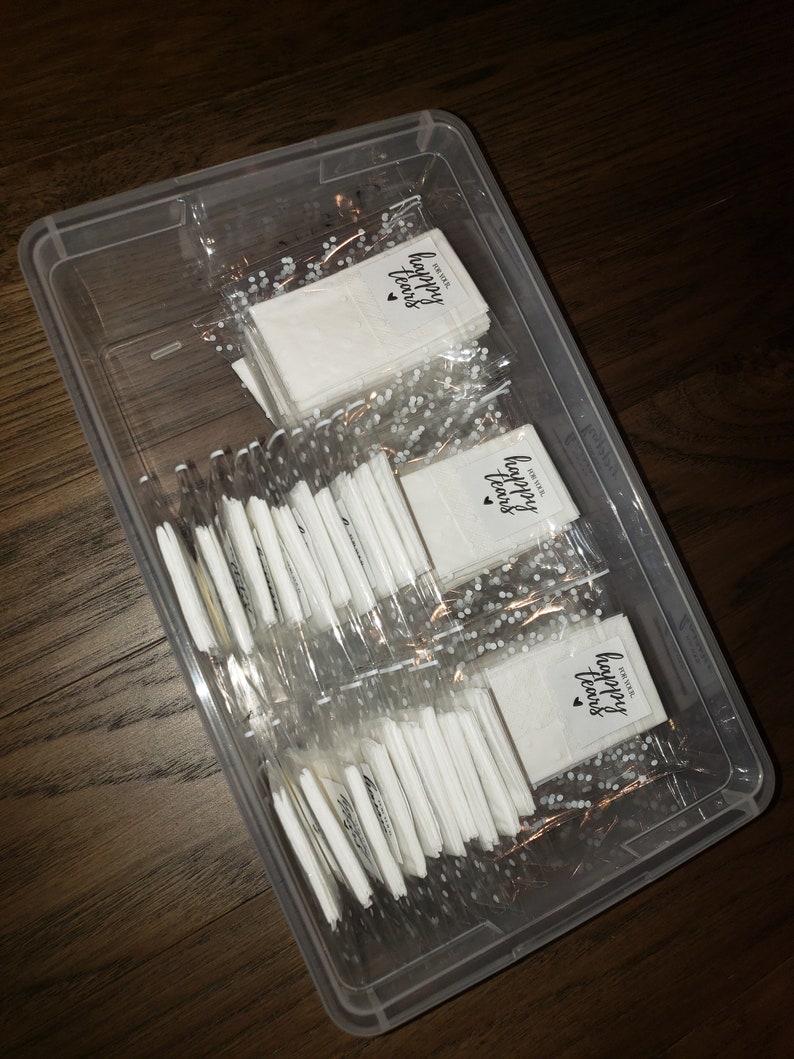Preassembled Happy Tears Tissue Packs Wedding Favor - Etsy