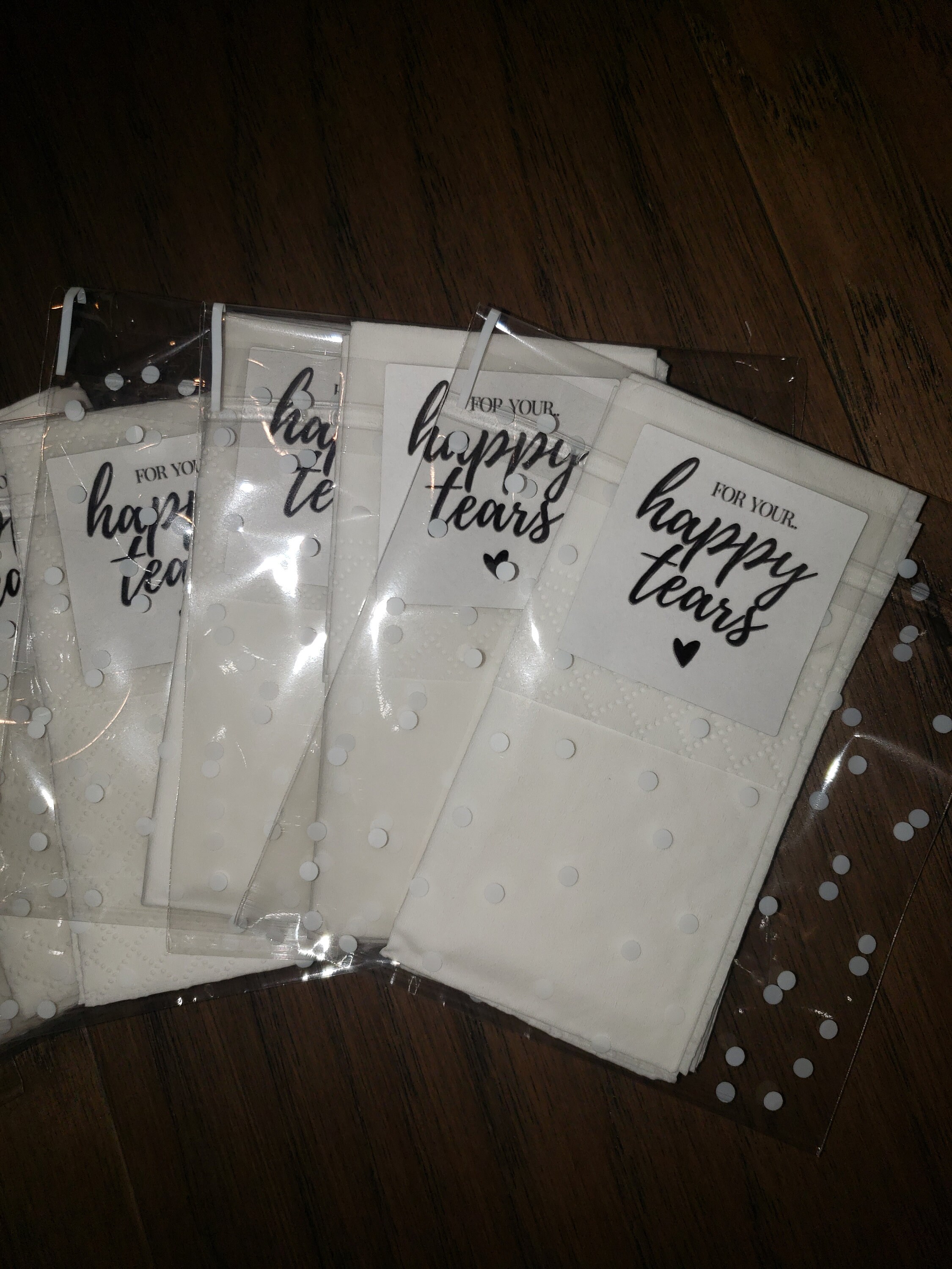 Preassembled Happy Tears Tissue Packs Wedding Favor - Etsy
