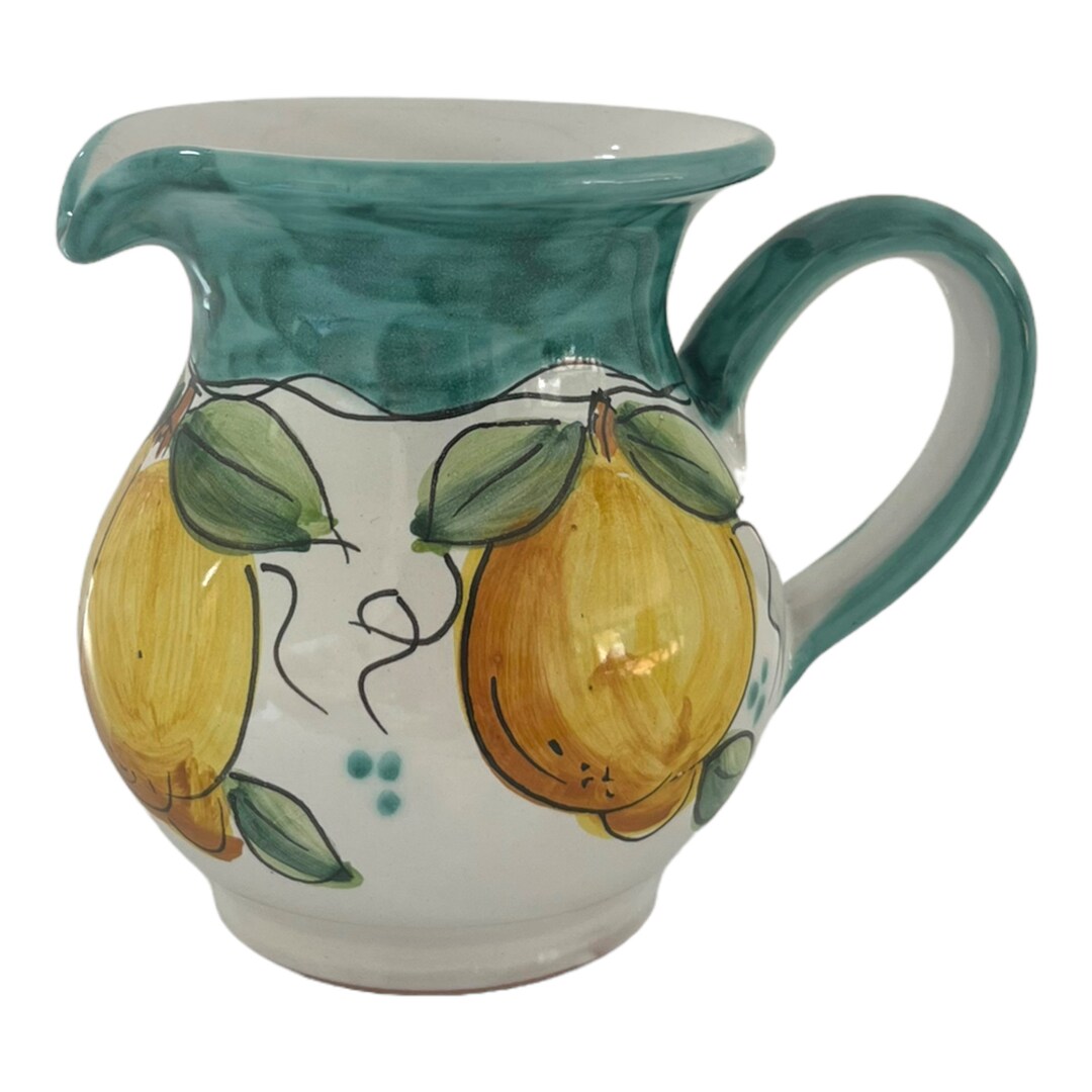 Ceramic Wine Pitcher Ceramic Wine Carafe Lemon Pottery Made in Italy ...