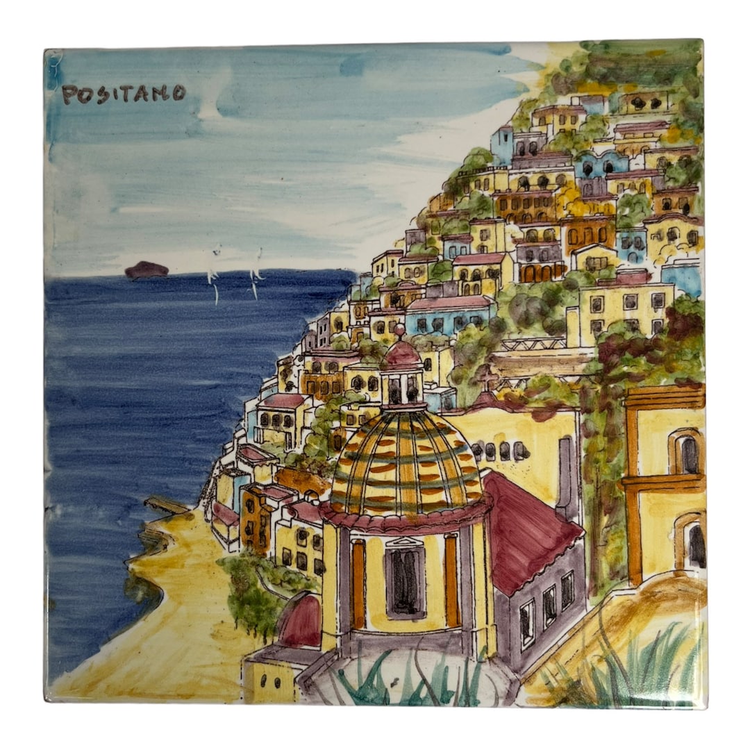 Positano Landscape Tile Italian Wall Tiles Hand Painted Italian Mural ...