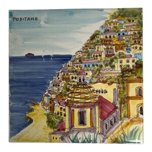 Positano Landscape Tile Italian Wall Tiles Hand Painted Italian Mural ...