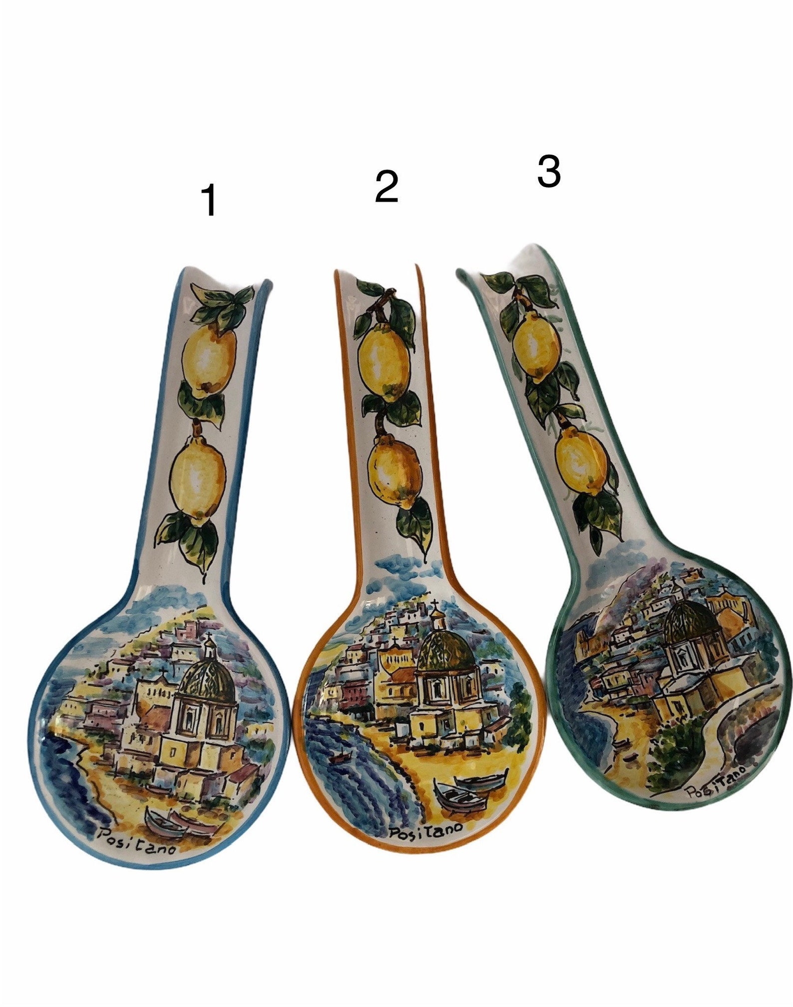 Italian Ceramic Spoon Rest Positano Landscape Made in Italy | Etsy