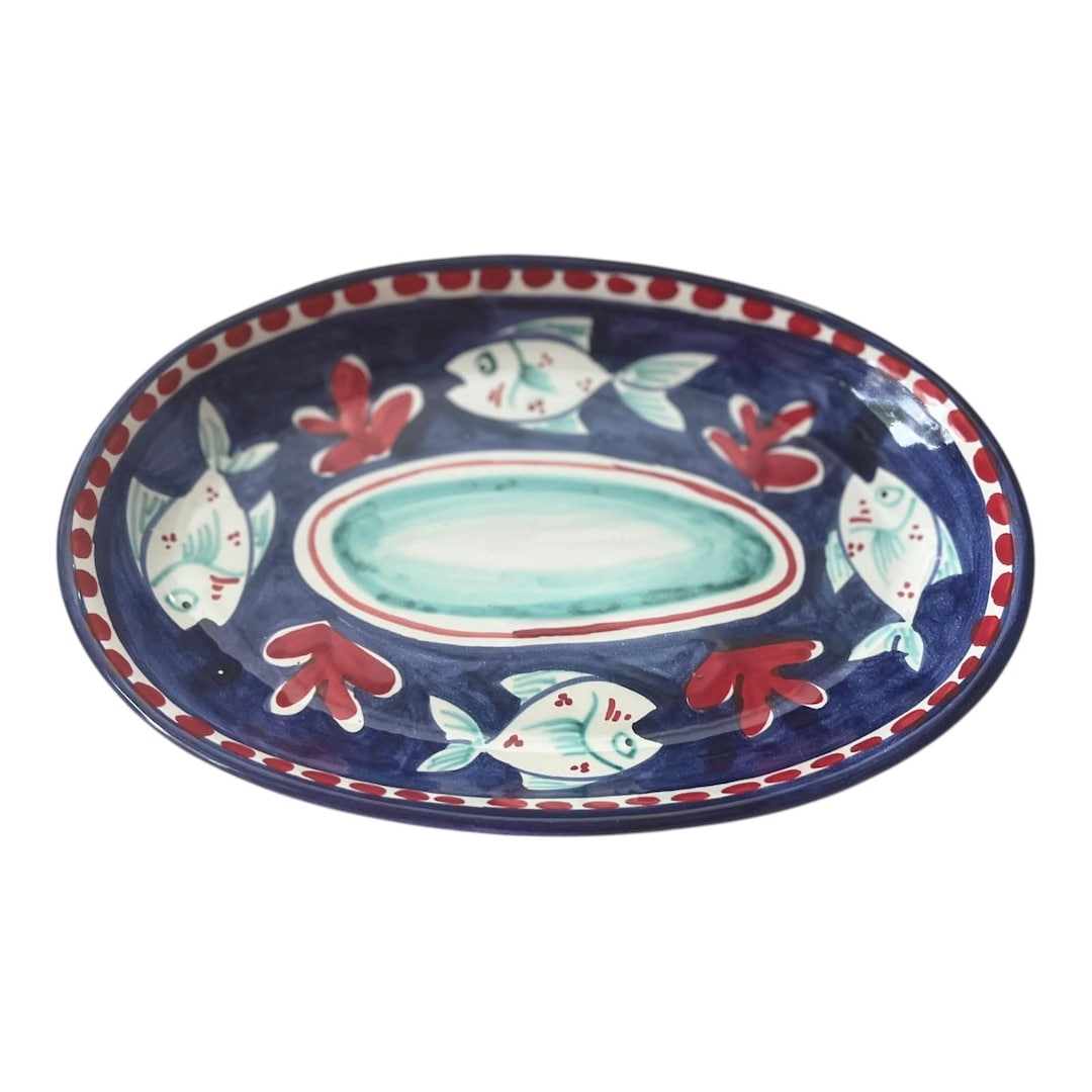 Handmade Italian Fish Platter | Ceramic Serving Tray | Vietri Sul Mare ...