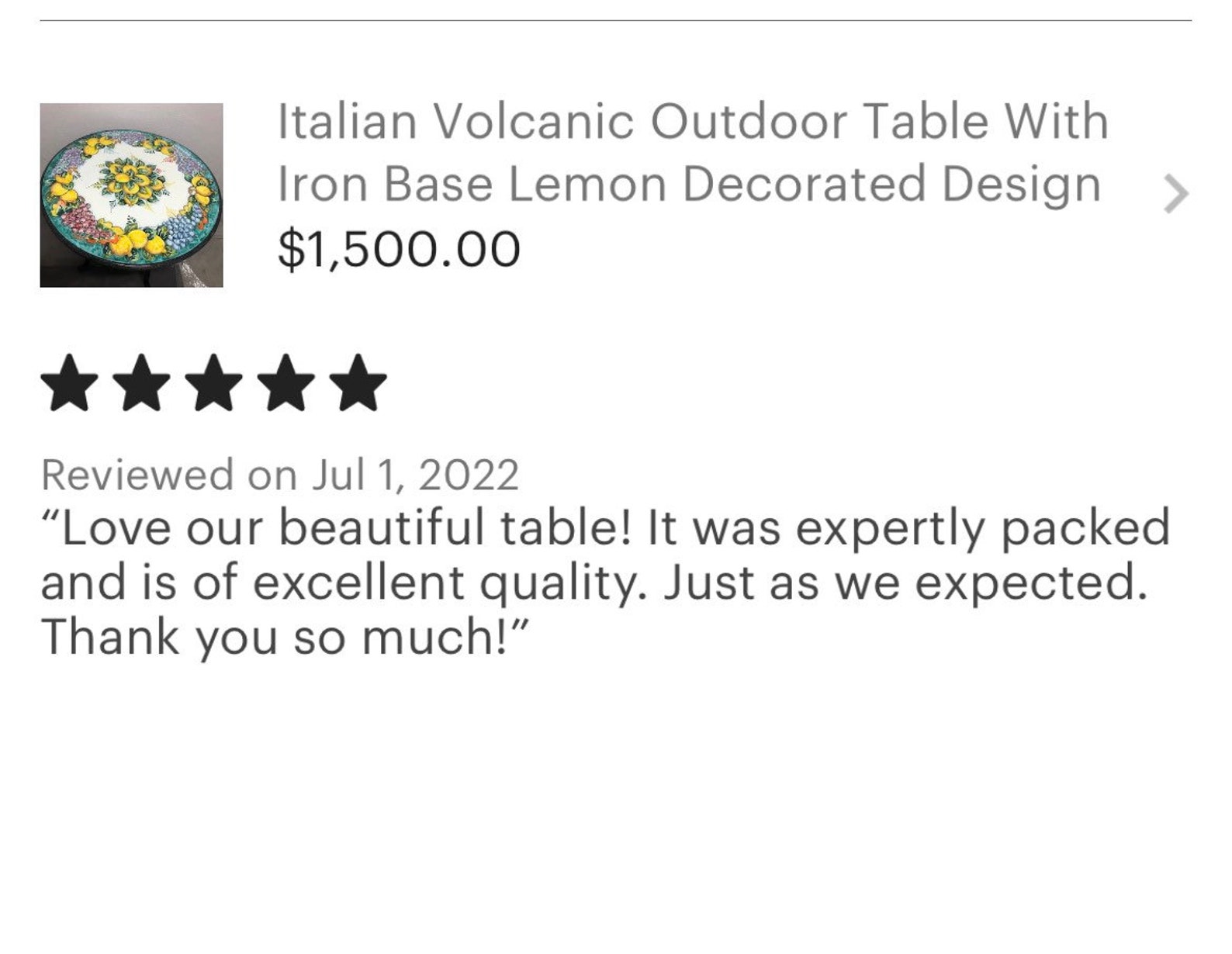 Italian Volcanic Outdoor Table With Iron Base Blue Lemon Decorated ...