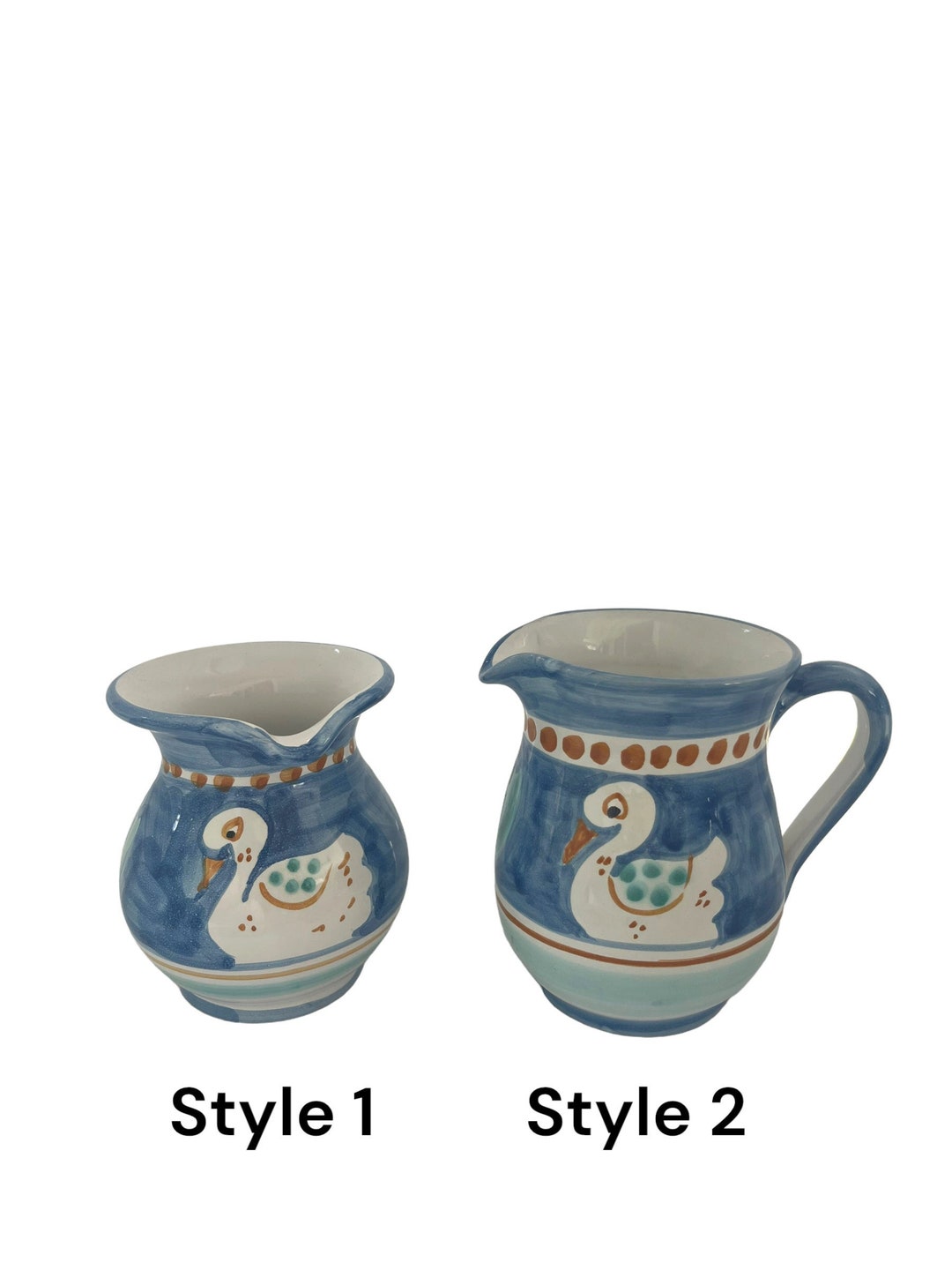 Ceramic Wine Pitcher | Ceramic Wine Carafe | Swan Pottery Made in Italy ...